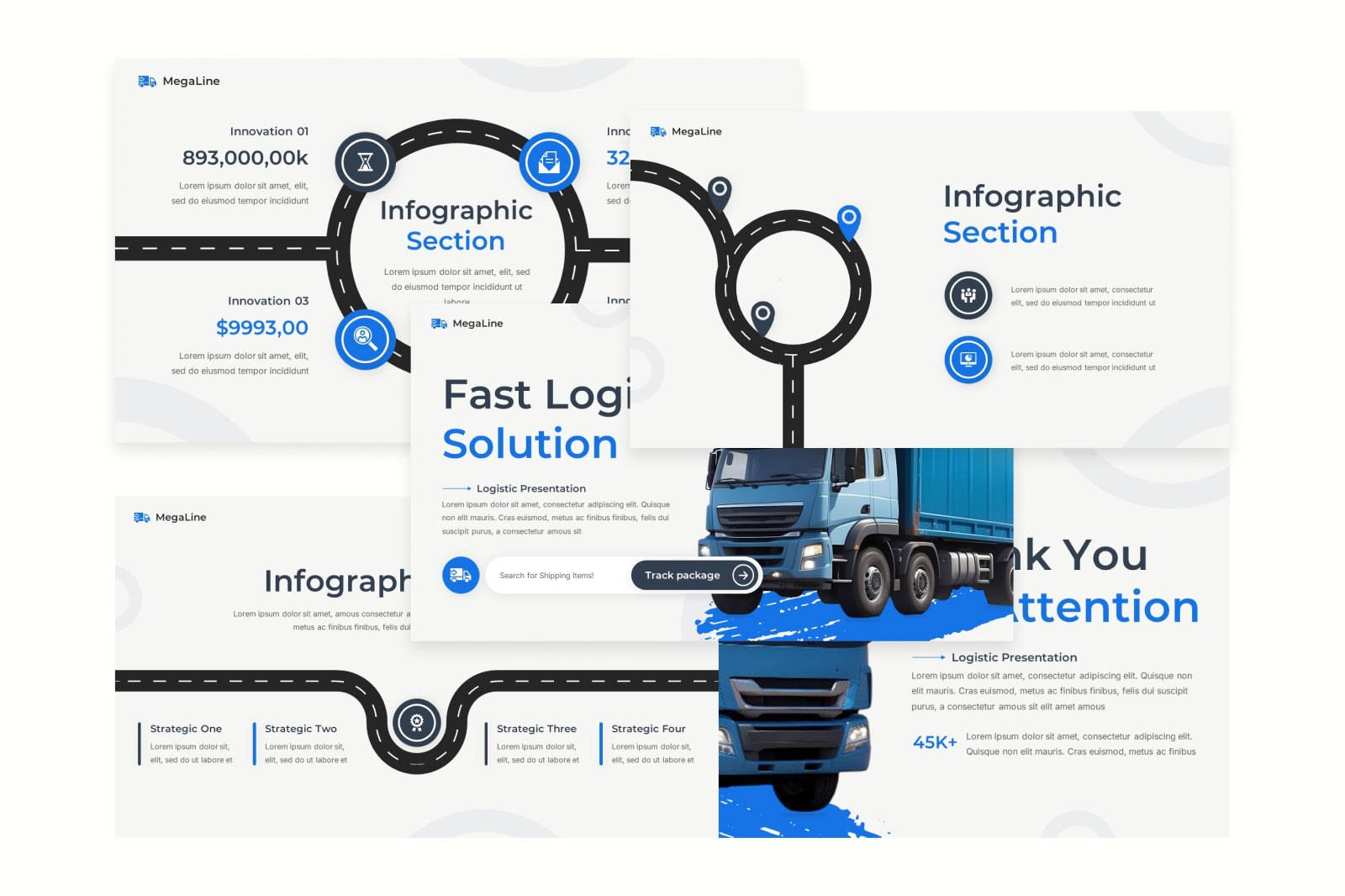Logistics Delivery PowerPoint Template, Presentation Templates ...