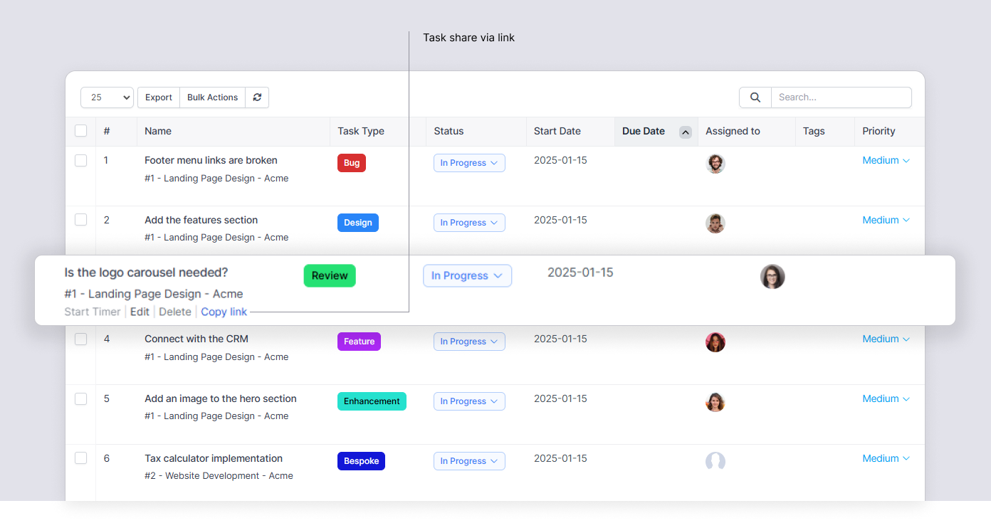 Project Management Enhancements Module for Perfex CRM by zegapps ...