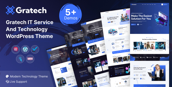 Gratech – IT Service And Technology WordPress Theme by onertheme ...