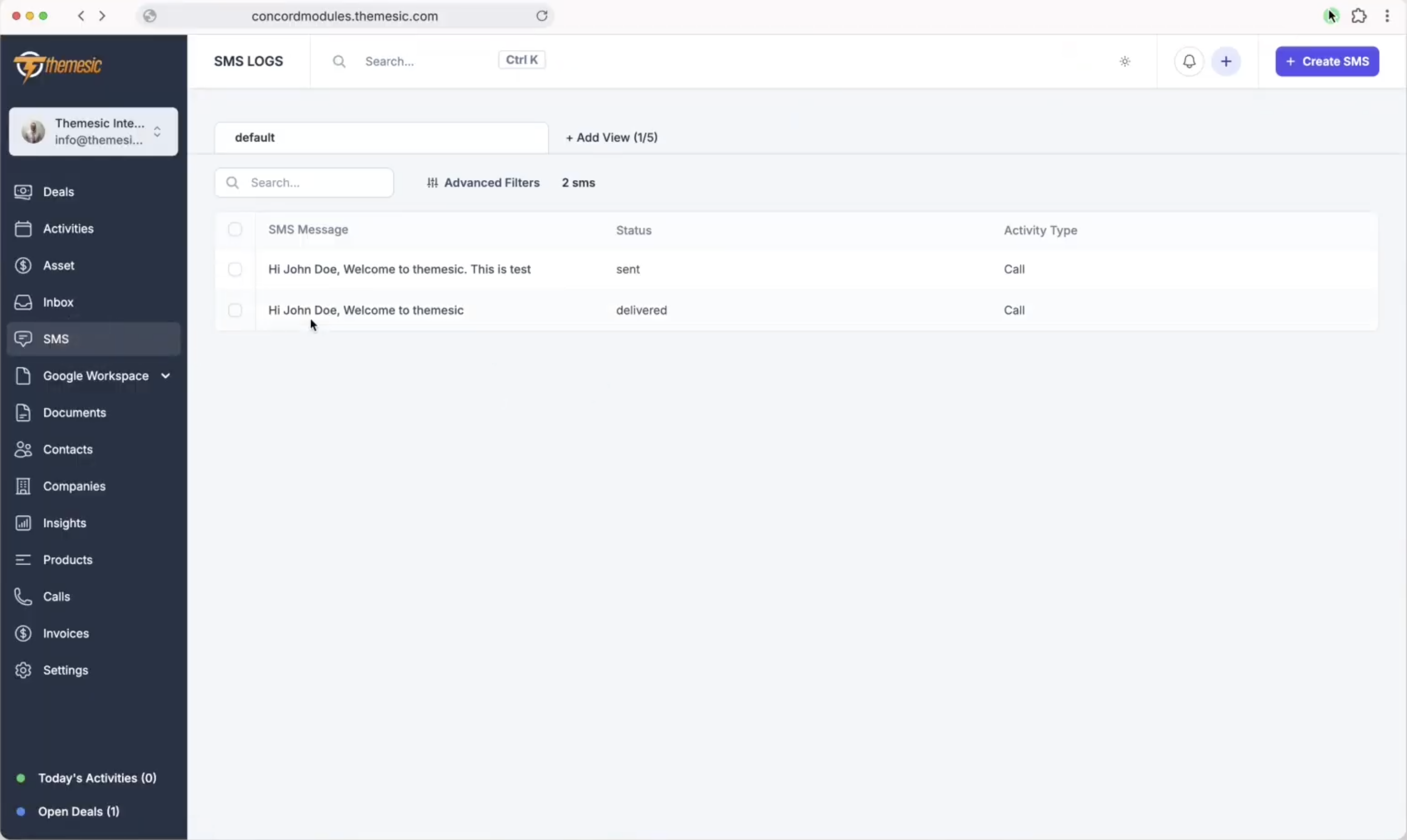 Custom SMS module for Concord CRM - Automated and On-demand Messages by ...
