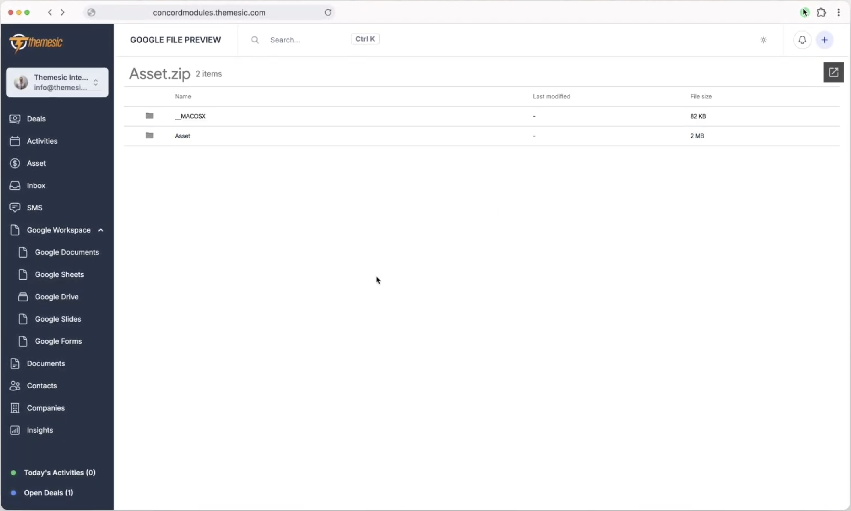 Google Workspace Module for Concord CRM - Google Drive, Sheets, Docs ...