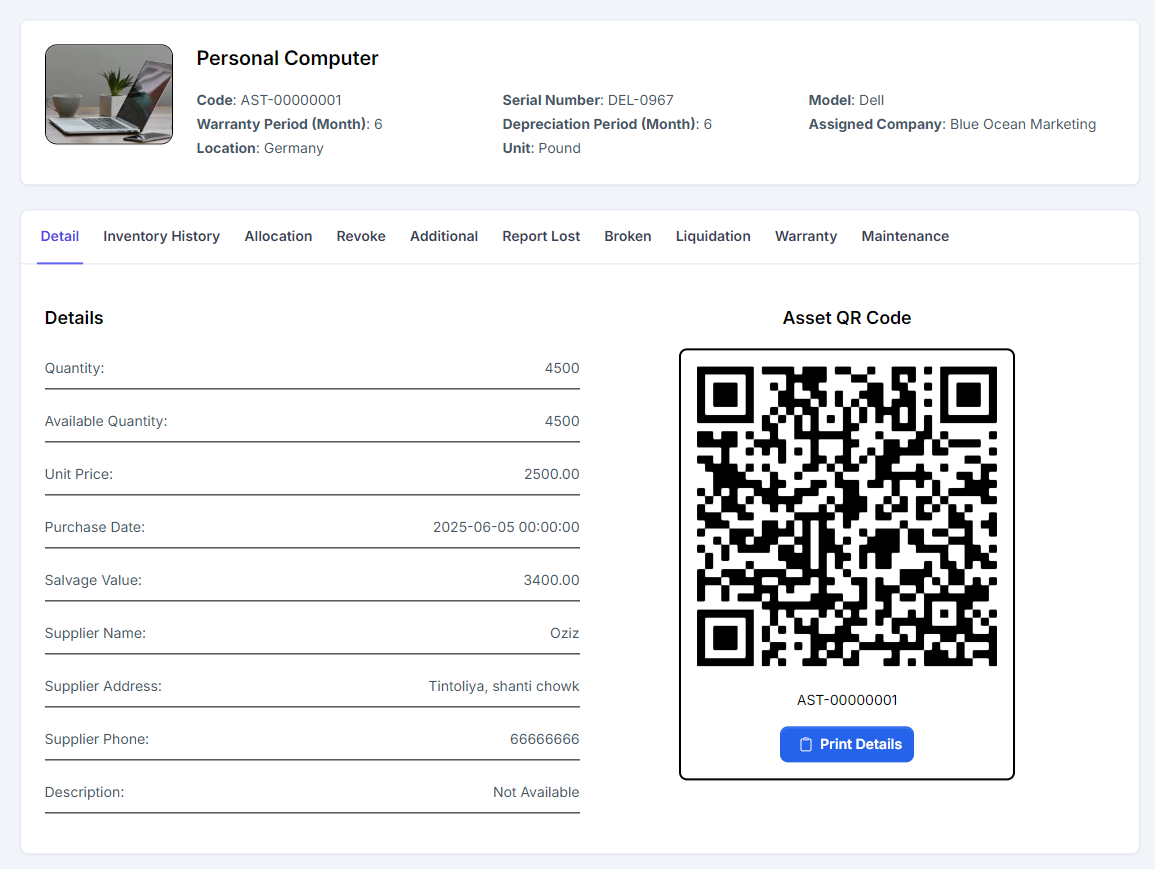 Assets Management Module for Concord CRM - Manage Company and Customer ...