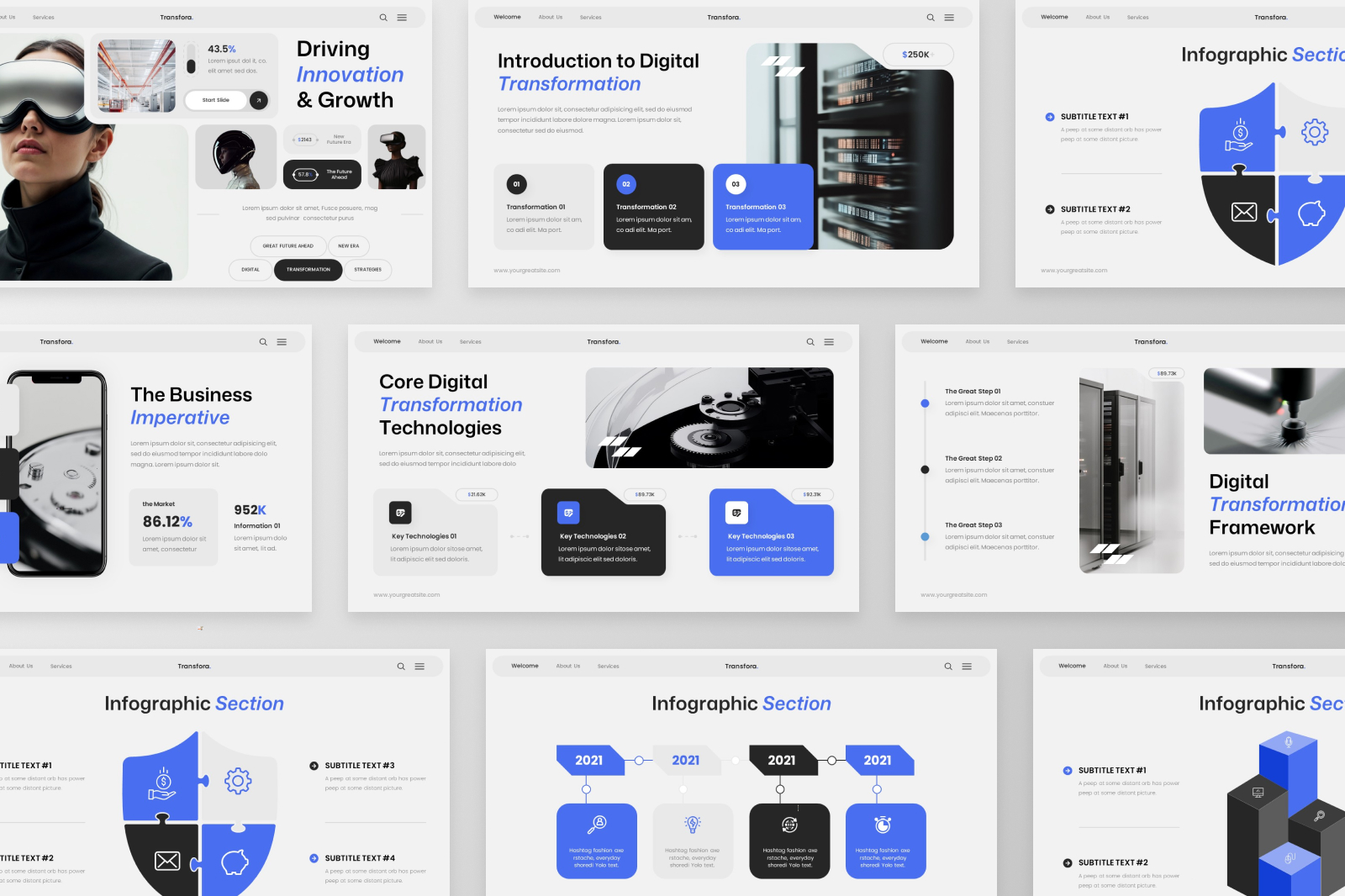 Digital Transformation Keynote Template, Presentation Templates ...
