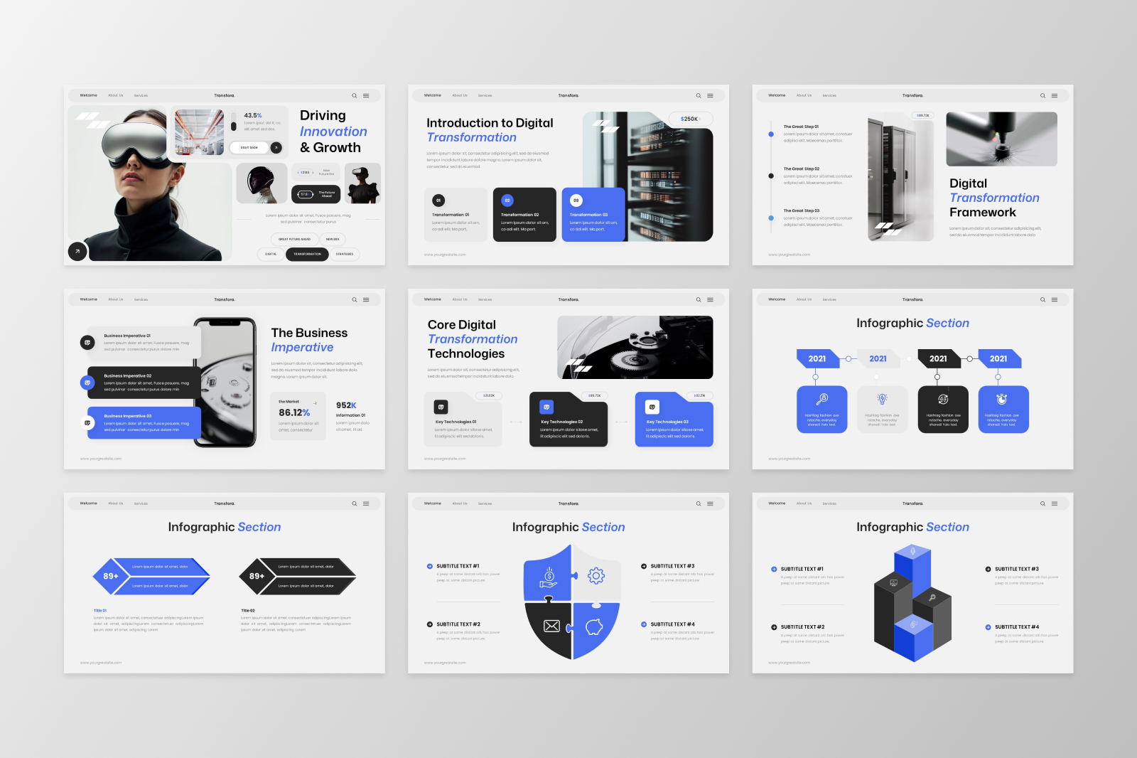 Digital Transformation Keynote Template, Presentation Templates ...