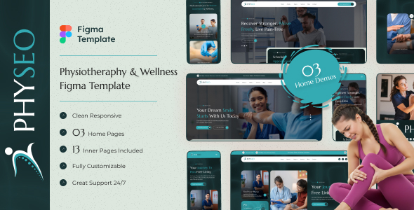 Physeo - Physiotherapy & Wellness Figma Template by BuddhaThemes | ThemeForest