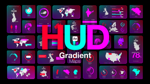 HUD Gradient Maps, After Effects Project Files | VideoHive