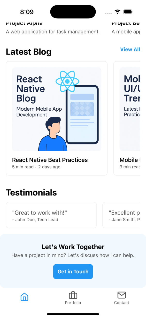 MySpace App - React Native CLI | Expo - Blog & Personal UI Template by M_Alaa