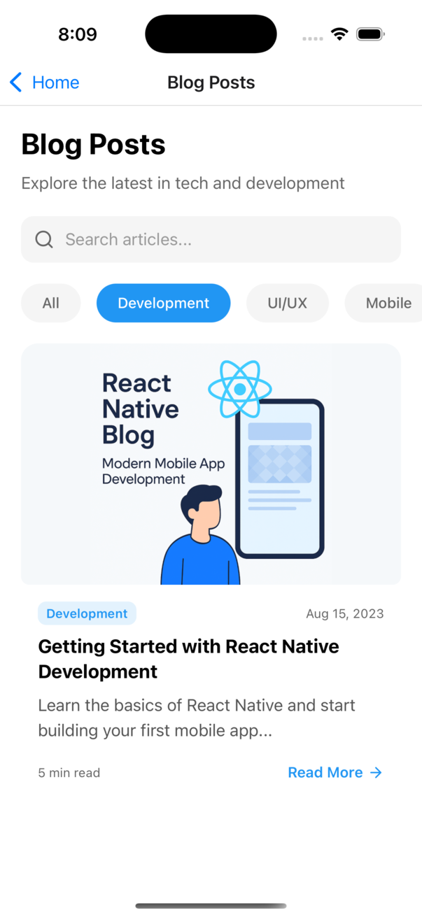 MySpace App - React Native CLI | Expo - Blog & Personal UI Template by M_Alaa