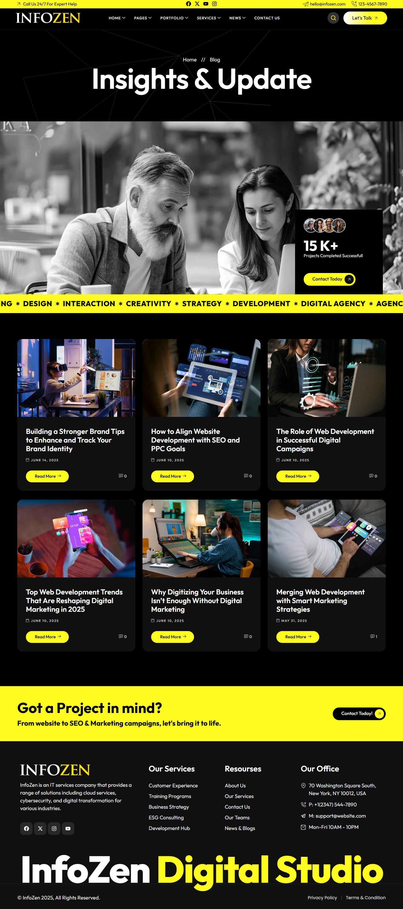 InfoZen - Digital Marketing AI Agency & IT Solutions Technology Template by creativbydesigns