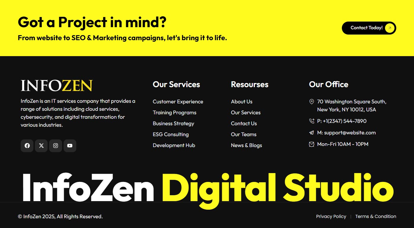InfoZen - Digital Marketing AI Agency & IT Solutions Technology Template by creativbydesigns