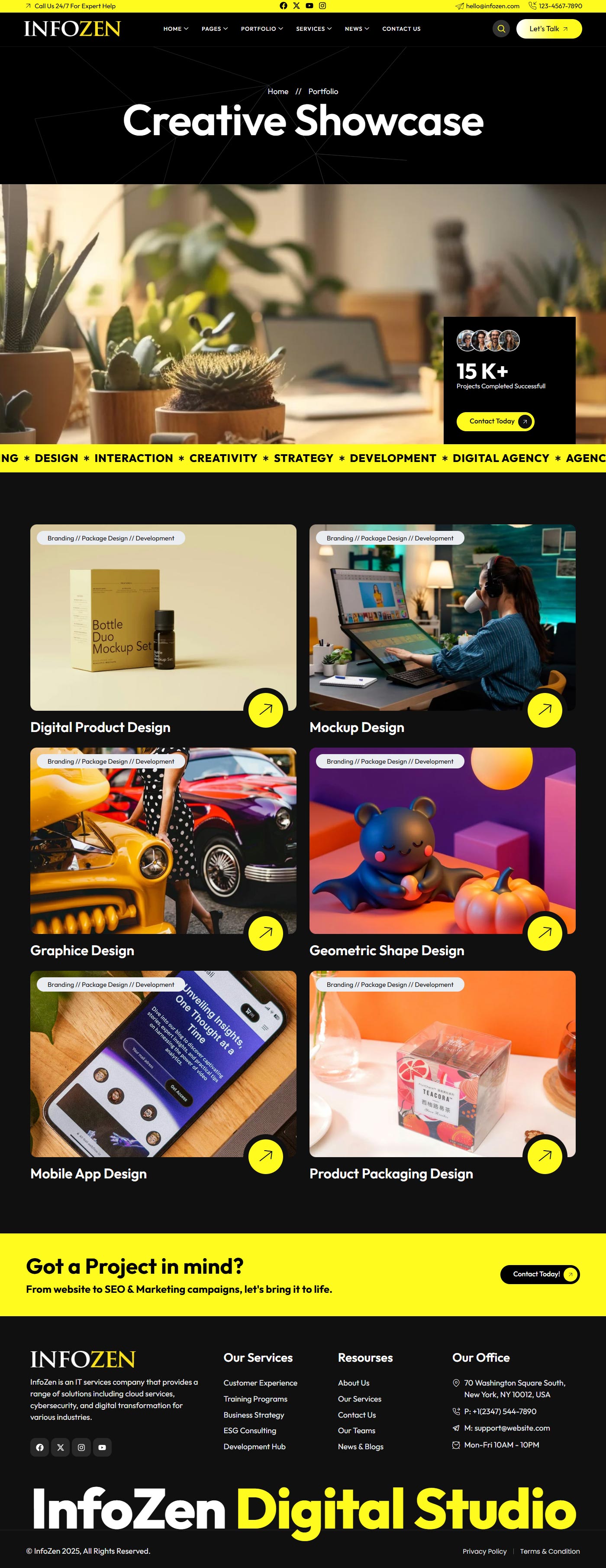InfoZen - Digital Marketing AI Agency & IT Solutions Technology Template by creativbydesigns