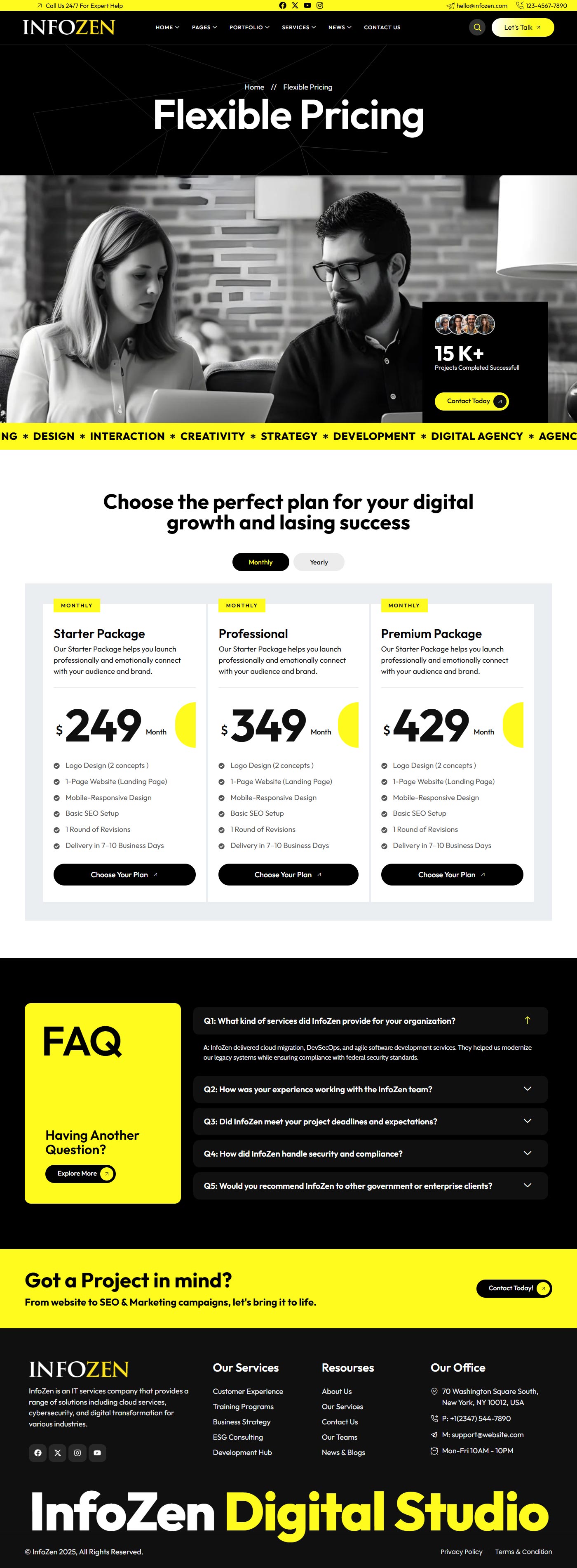 InfoZen - Digital Marketing AI Agency & IT Solutions Technology Template by creativbydesigns