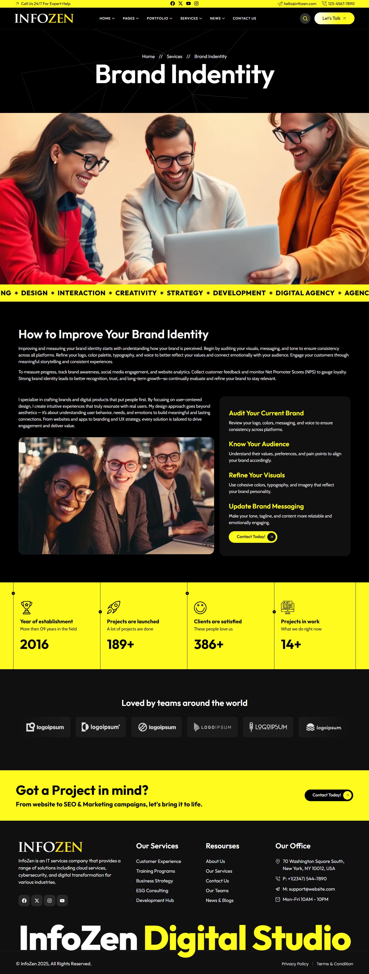 InfoZen - Digital Marketing AI Agency & IT Solutions Technology Template by creativbydesigns