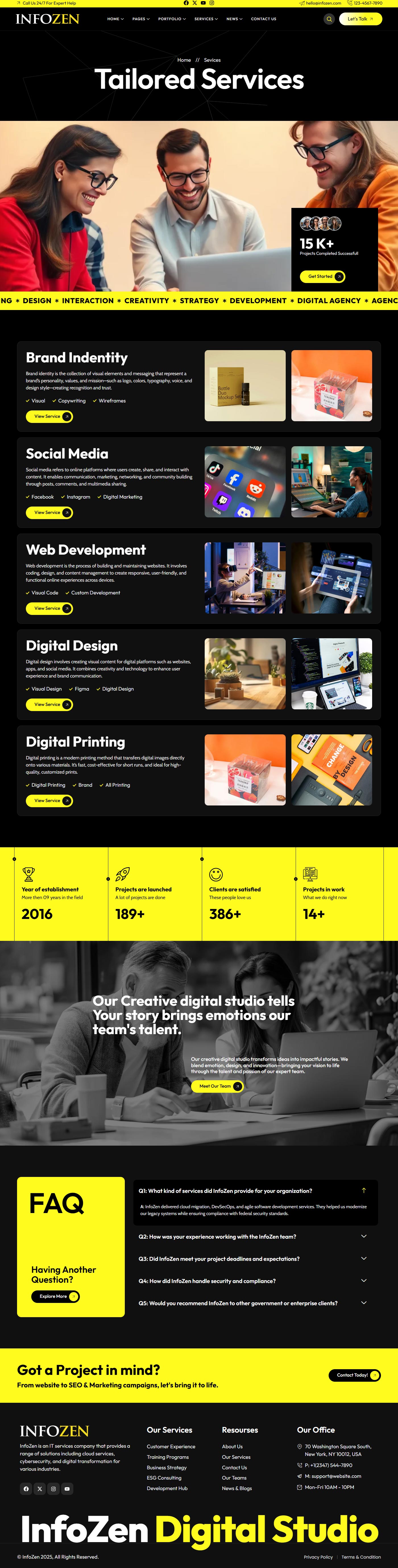 InfoZen - Digital Marketing AI Agency & IT Solutions Technology Template by creativbydesigns