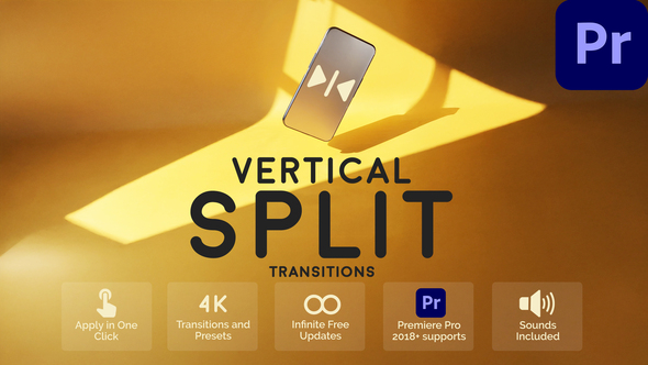 Vertical Split Transitions for Premiere Pro, Premiere Pro Templates
