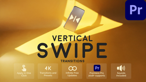 Vertical Swipe Transitions for Premiere Pro, Premiere Pro Templates