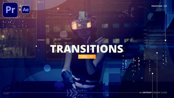Cinematic Transitions - Futuristic Glitch Transitions Pack, Premiere ...