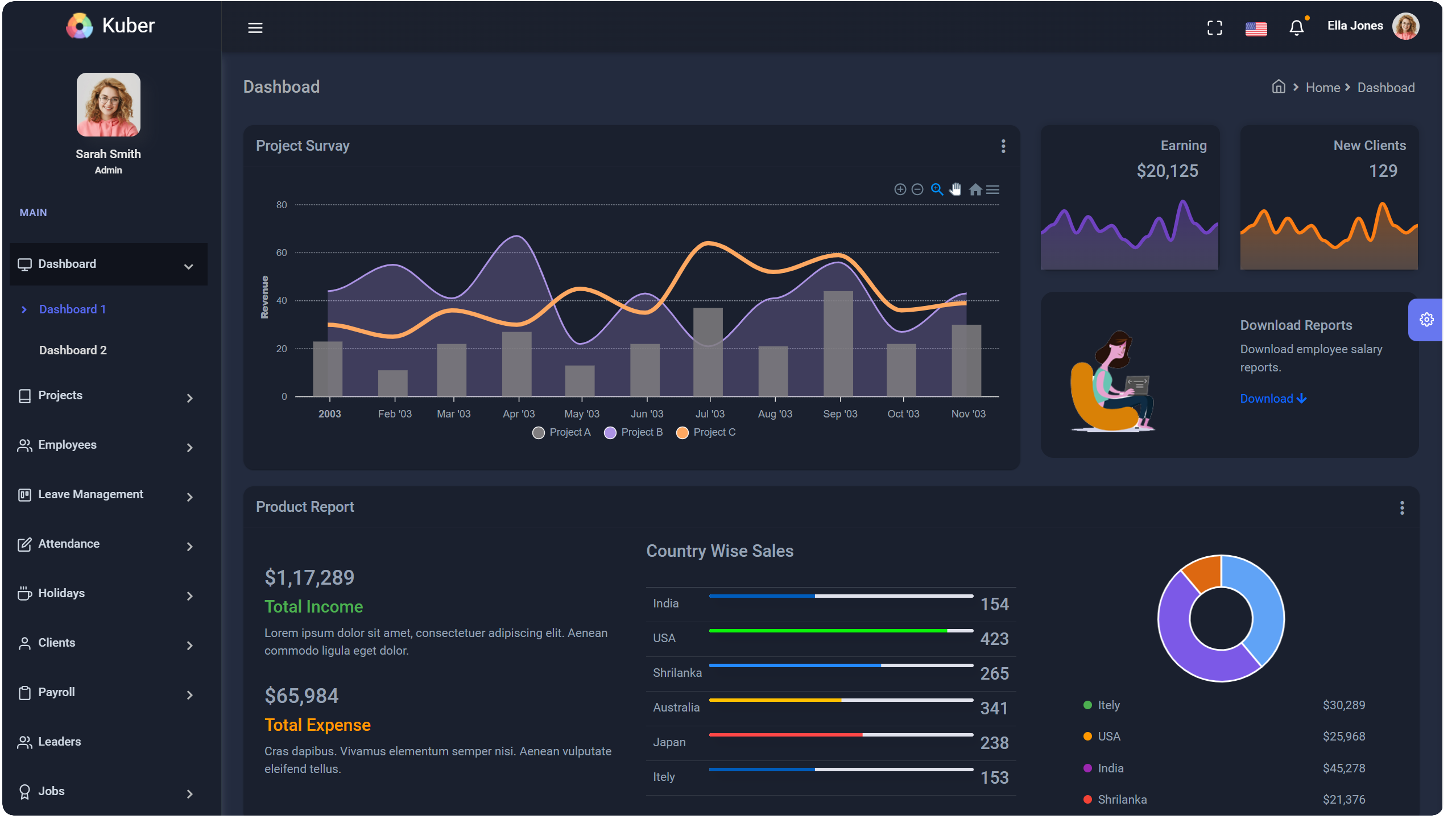 Kuber - Angular 20+ HR, Projects & Employee Management Material Design Admin Template by ...