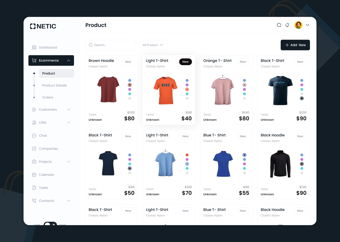 NETIC – Flutter Ecommerce Admin Dashboard Template with PWA & Multi ...