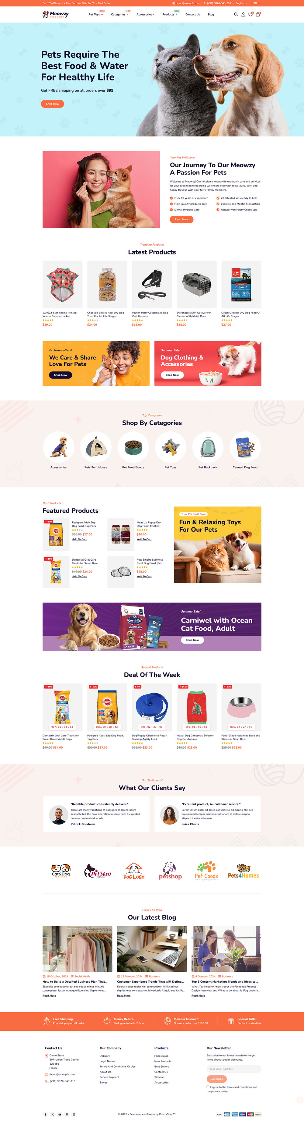 Meowzy - Pet Shop & Pet Food Store Prestashop Responsive Theme by codezeel