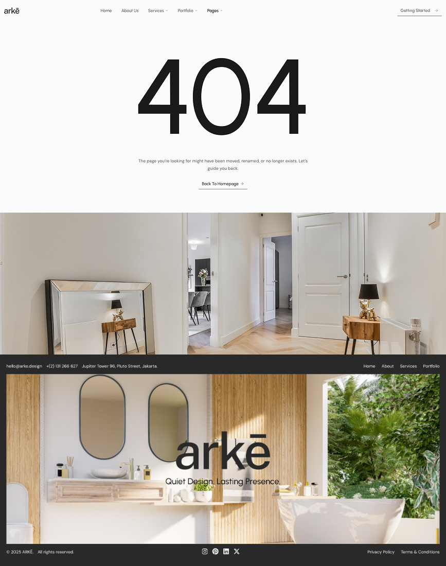 Arke - Interior Design Studio Elementor Template Kit by fatmastudio