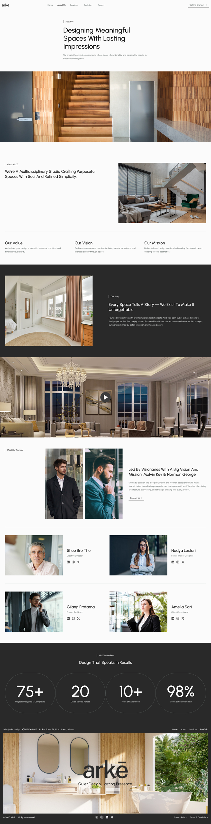 Arke - Interior Design Studio Elementor Template Kit by fatmastudio