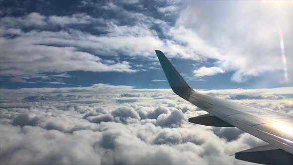 Airplane Flying Through Clouds, Stock Footage | VideoHive