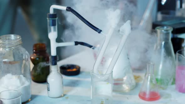 Chemistry Experiment Boiling Substance From the, Stock Footage | VideoHive