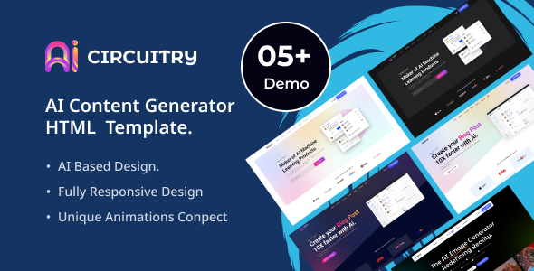 CIRCUITRY - AI Content Generator HTML Template by NarzoTech | ThemeForest