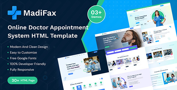 MadiFax - Online Doctor Appointment System HTML Template by NarzoTech
