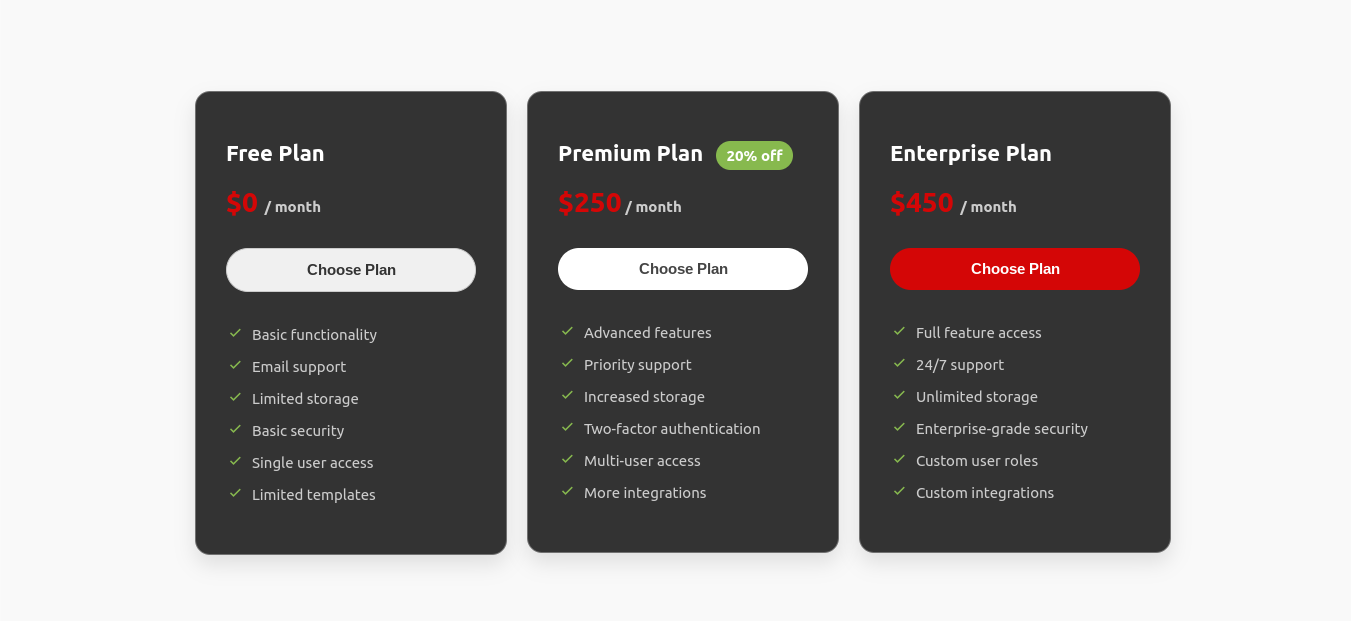 Modern Pricing Tables UI Kit by reemstudio | CodeCanyon