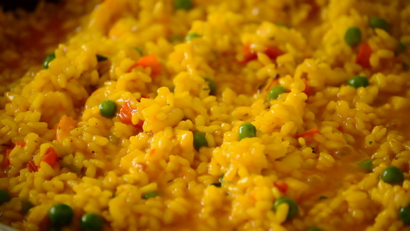 Paella Rice Cooking, Stock Footage | VideoHive