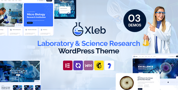 Xleb - Laboratory & Science Research WordPress Theme by designervily