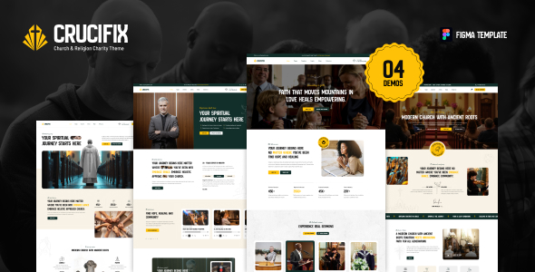 Crucifix - Church & Religion Figma Template by BuddhaThemes | ThemeForest