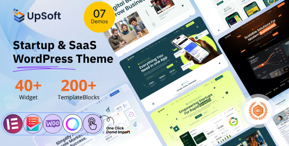 Upsoft – Startup & SaaS WordPress Theme by pixelaxis | ThemeForest