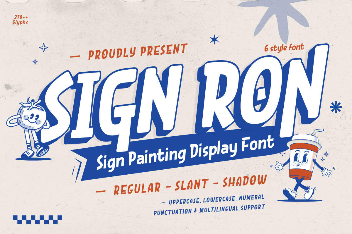 Sign Ron - Display Font, Fonts | GraphicRiver
