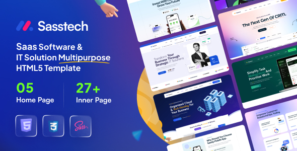 SassTech – SaaS Software & IT Solution Multipurpose HTML Template With RTL by wowtheme7