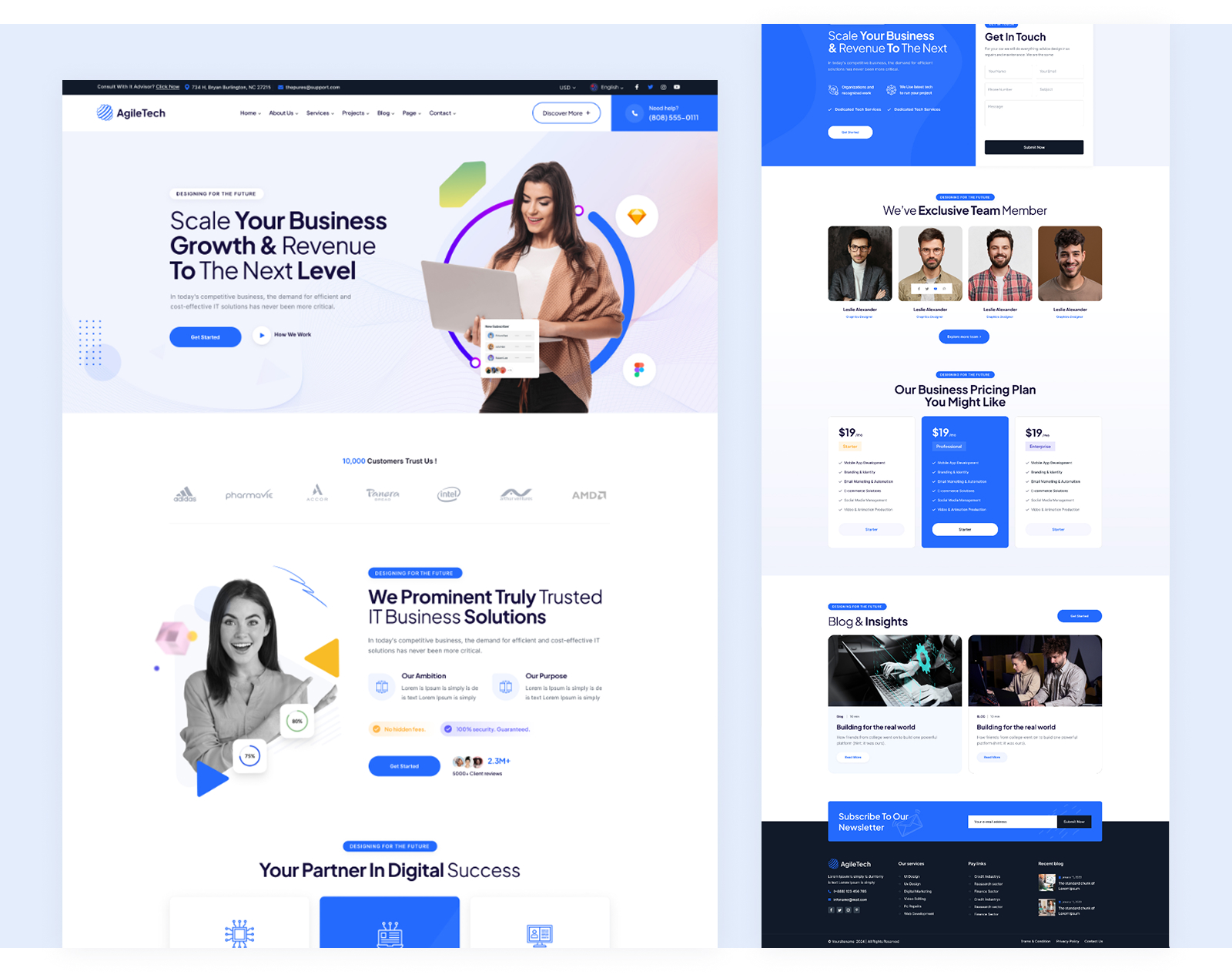 IT AgileTech - IT Solutions & Technology Service React Js Template Multipurpose by wowtheme7