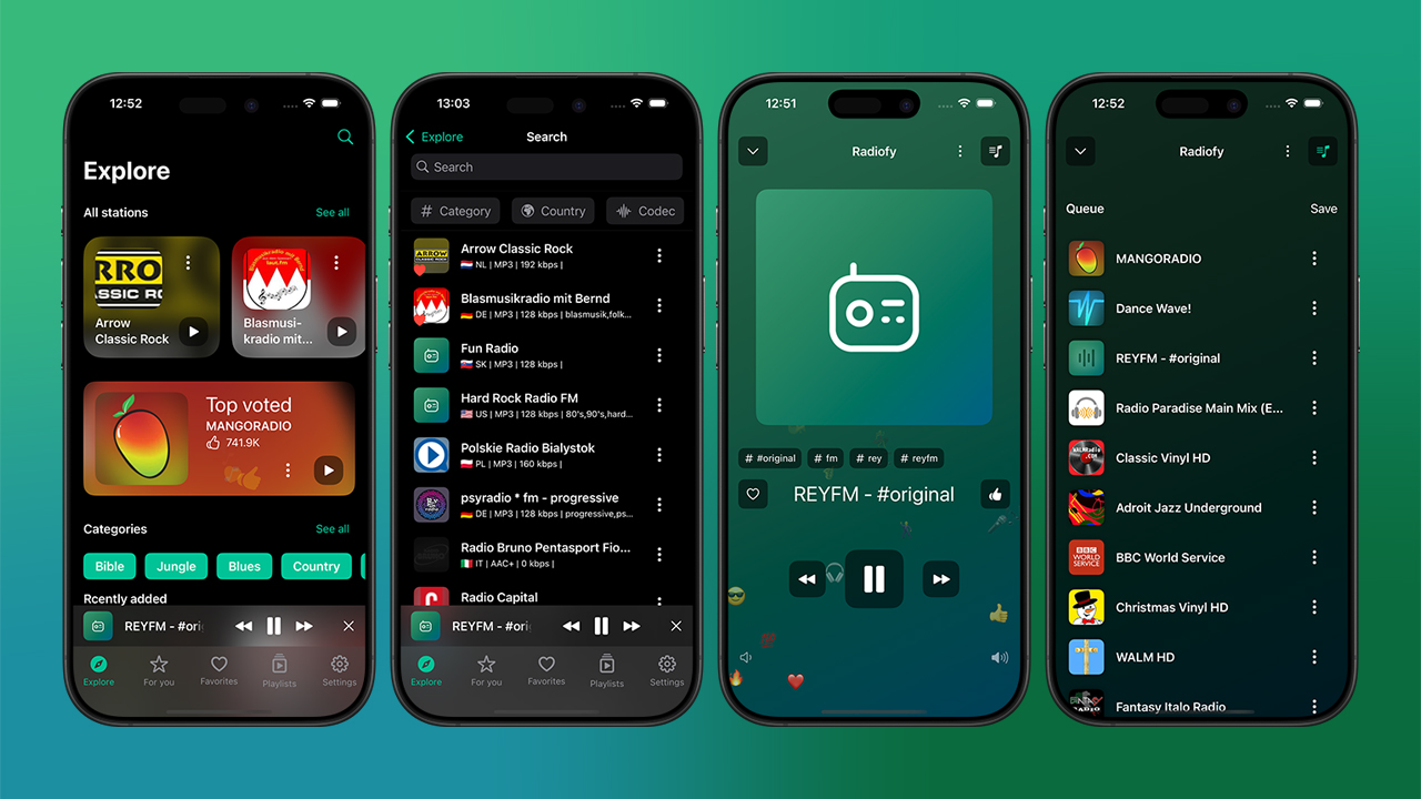 Radiofy - Online Radio Streaming App for iOS | Swift & SwiftUI by iSomlea