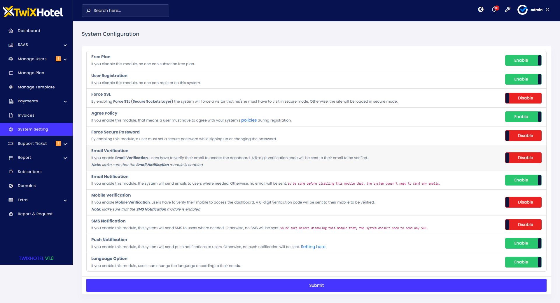 TwiXHotel - Hotel Management System as SAAS by ViserLab | CodeCanyon
