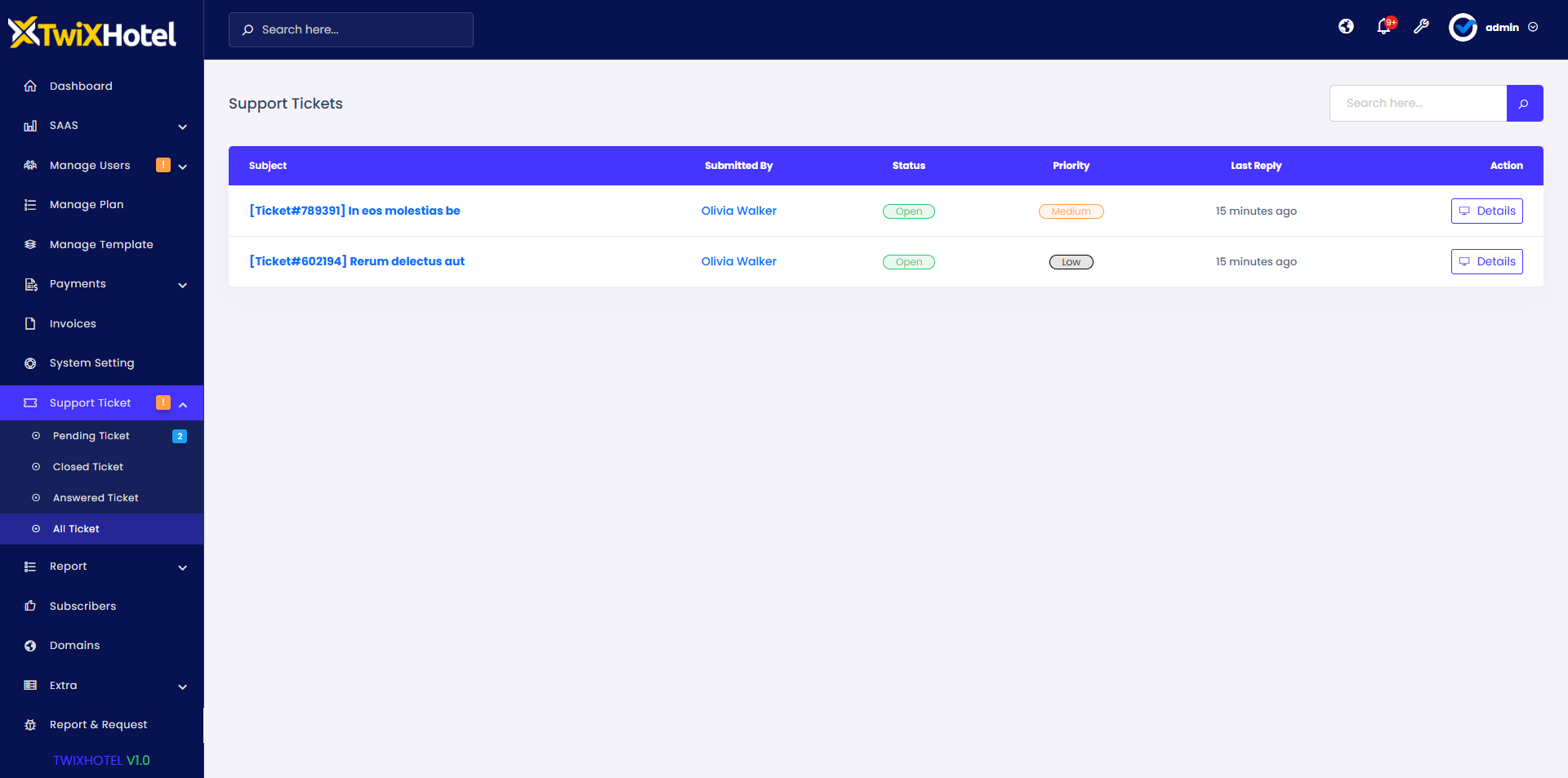 TwiXHotel - Hotel Management System as SAAS by ViserLab | CodeCanyon