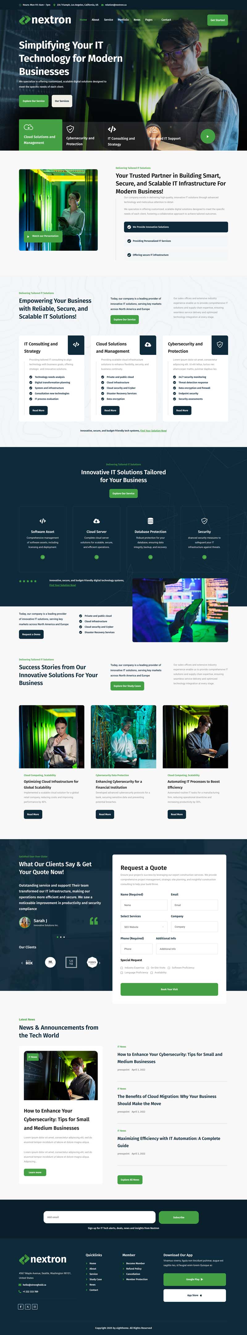 Nextron - Tech Company Elementor Template Kit by Design_8 | ThemeForest
