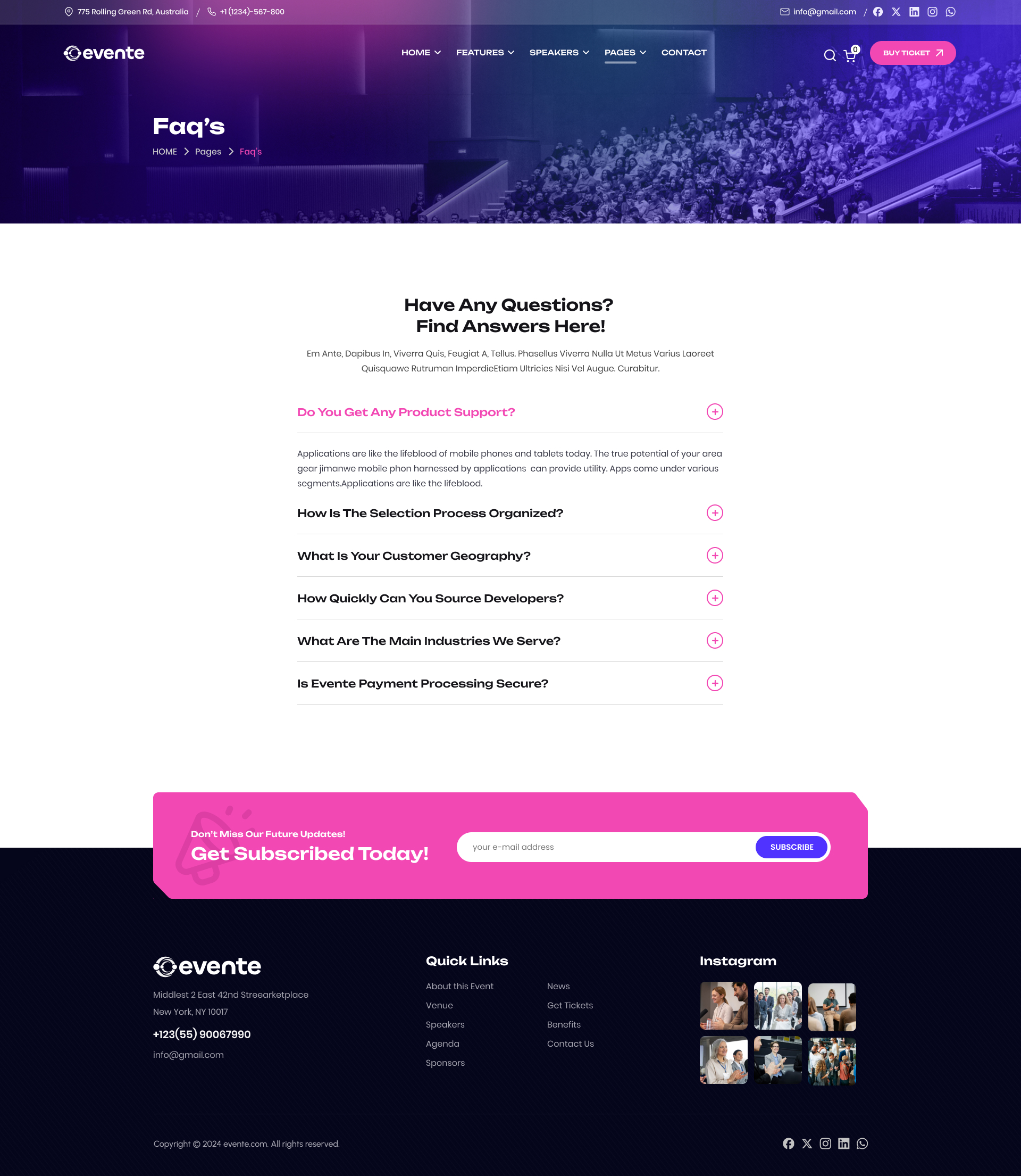 Evente - Event & Conference Figma Template by themeadapt | ThemeForest