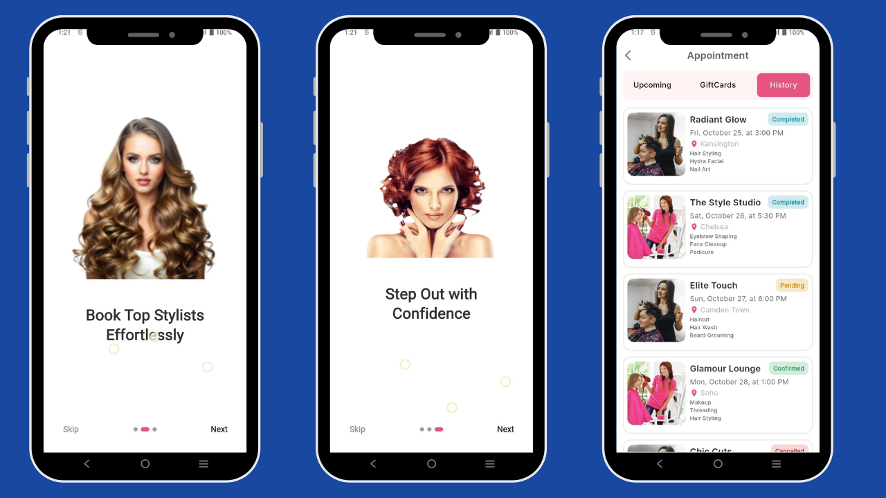 AI - Barber & Salon Appointment Booking Flutter App UI Kit | User App | Owner App | Saloon ...