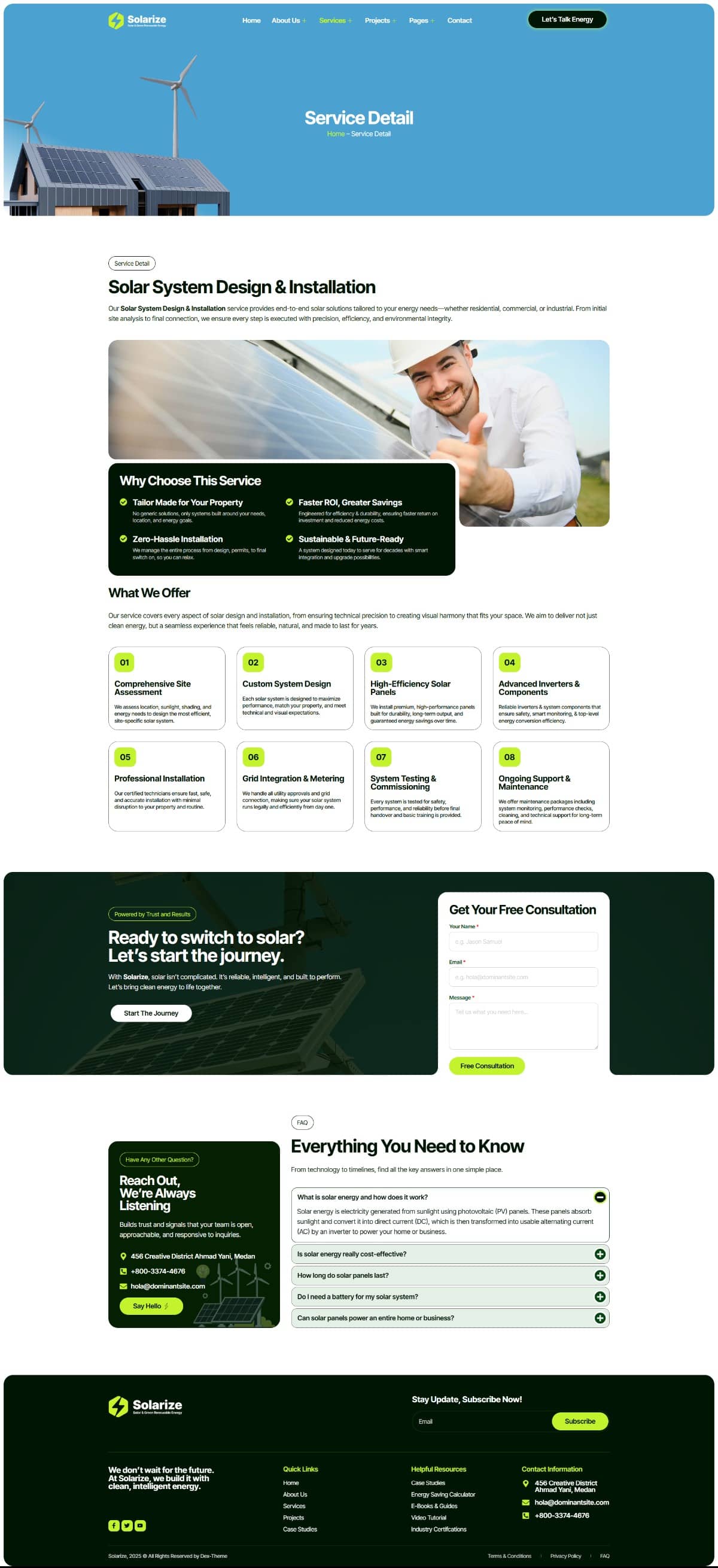 Solarize - Solar & Green Renewable Energy Elementor Template Kit by Dex ...