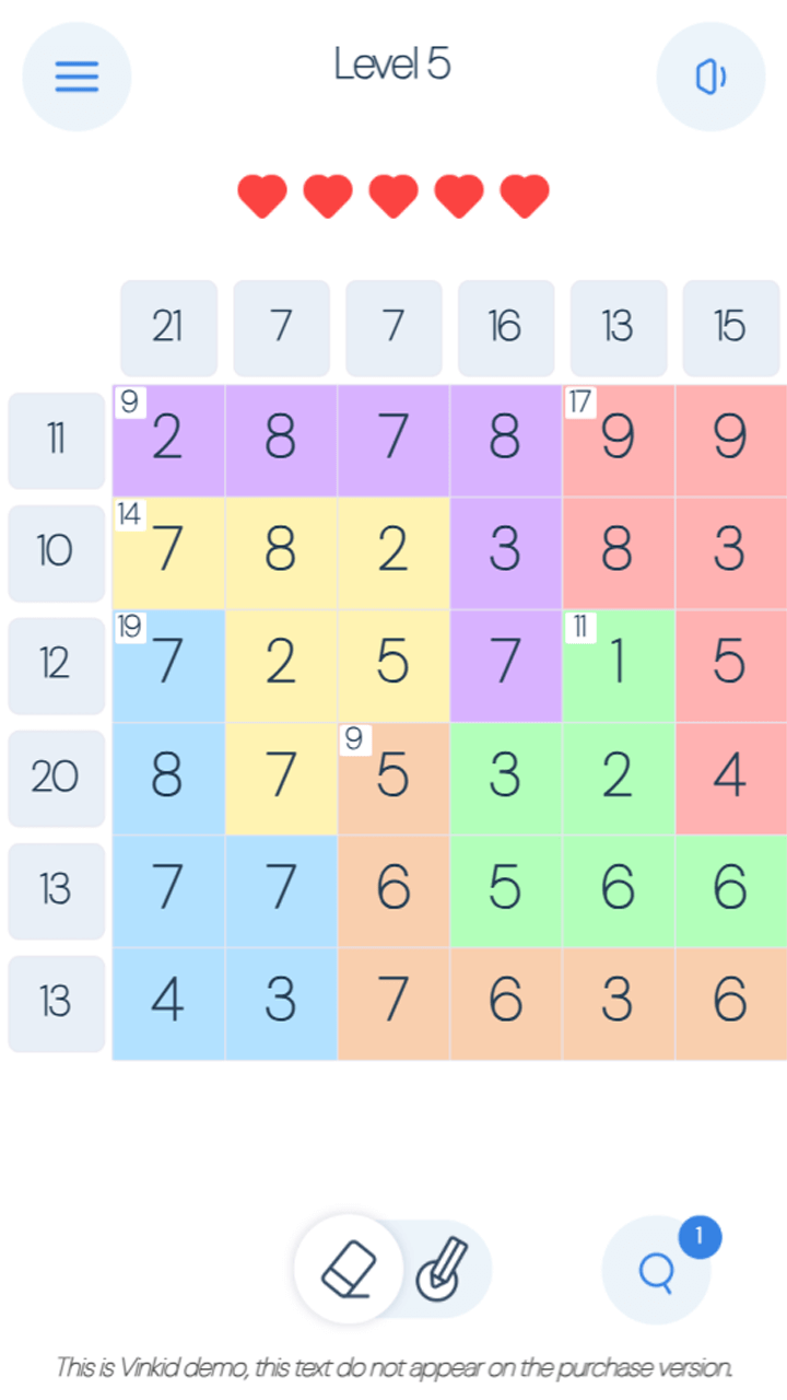Number Sum - HTML5 Game - Construct 3 by vinkid | CodeCanyon