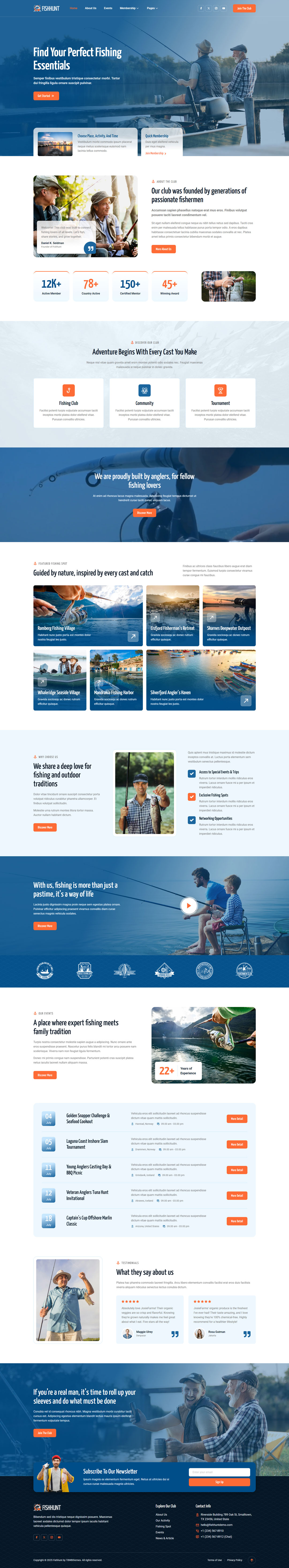 Fishhunt - Fishing & Hunting Club Elementor Template Kit by TBWBthemes