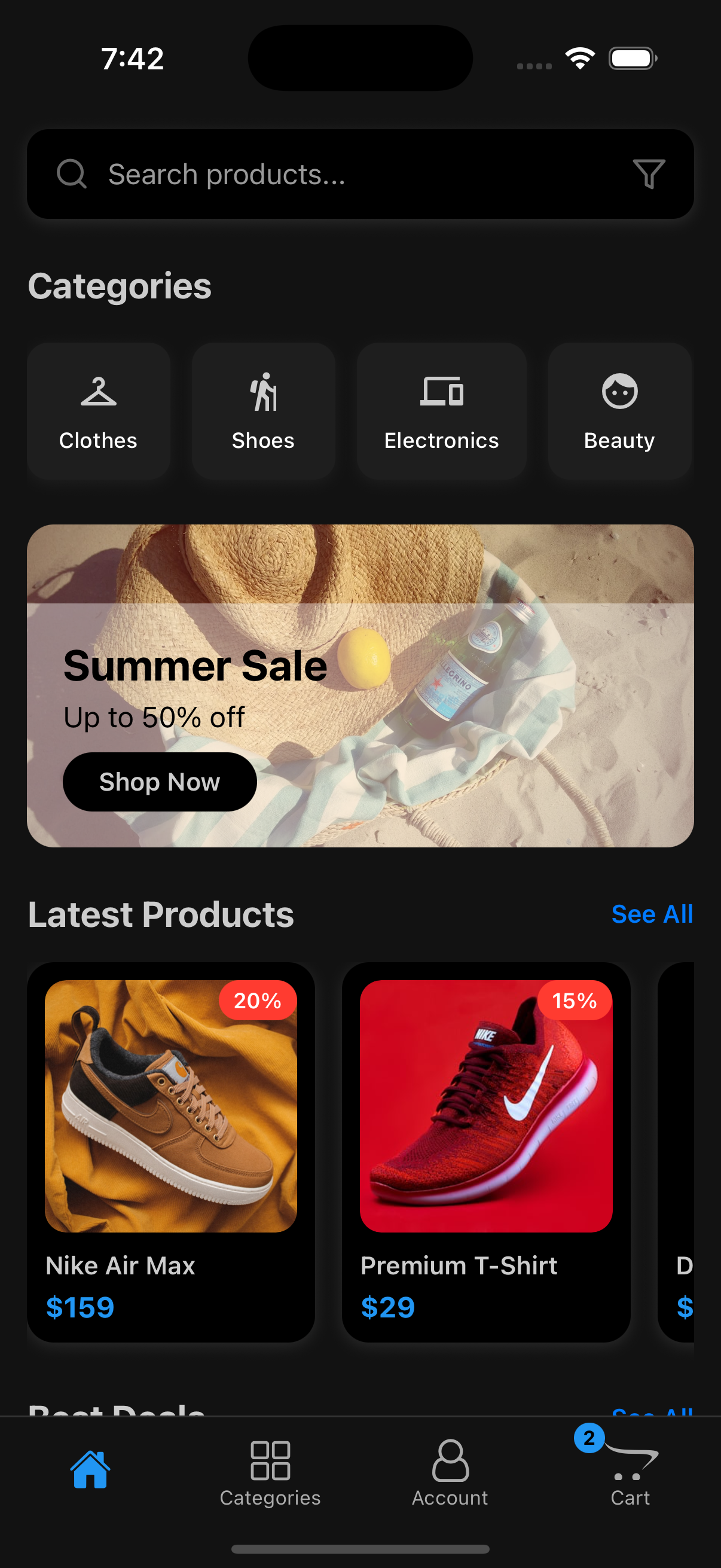 eShop – 2-in-1 React Native Ecommerce App Template | Expo & CLI UI Kit ...