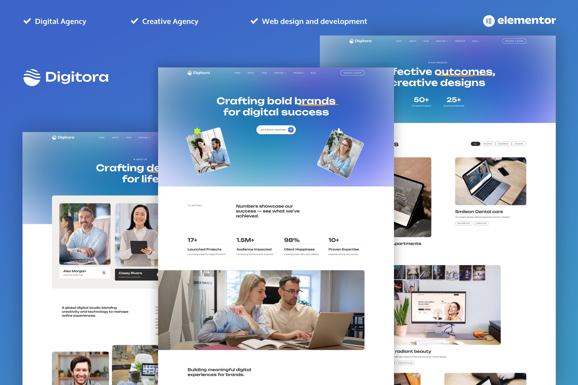 Digitora - Digital Agency Elementor Pro Template Kit by kaththeme | ThemeForest