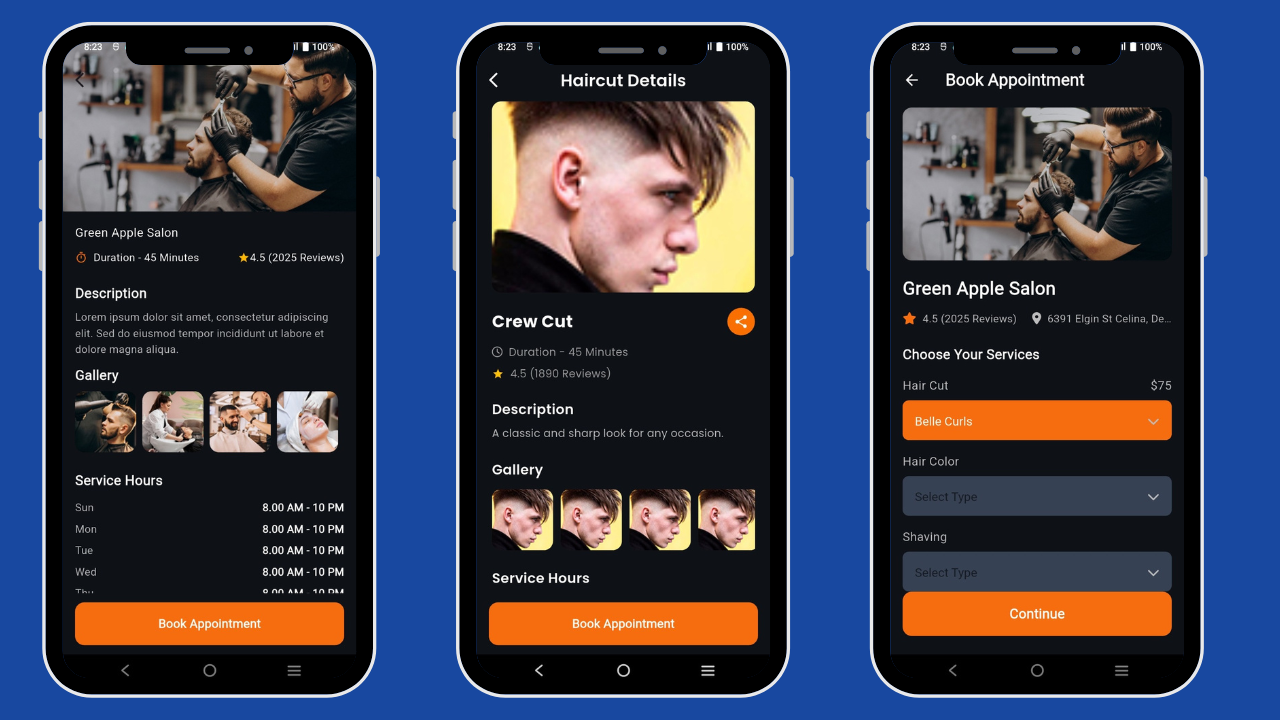 AI-Powered Saloon Appointment Booking Flutter App UI Kit | User App | Provider App | Salon App ...